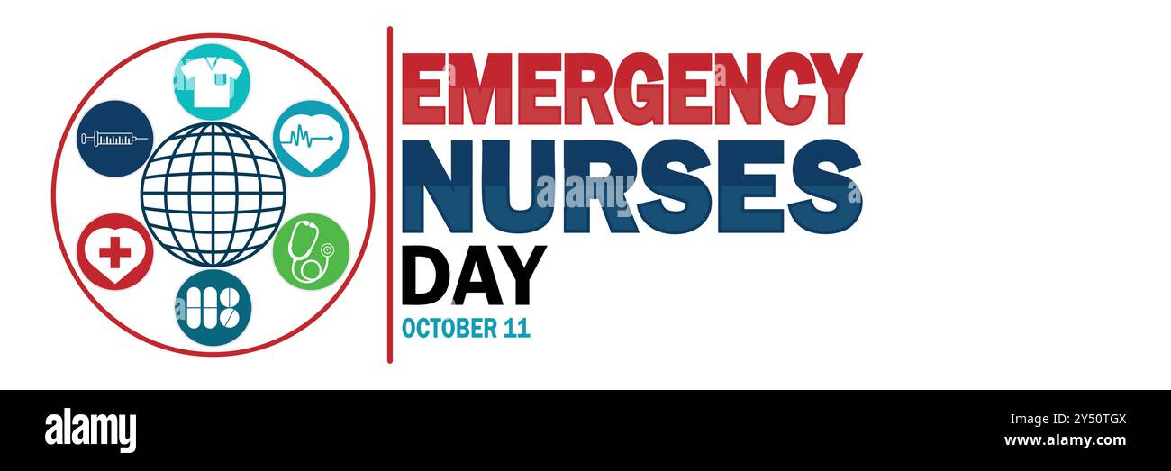 Emergency Nurses Day. October 11. Suitable for greeting card, poster ...