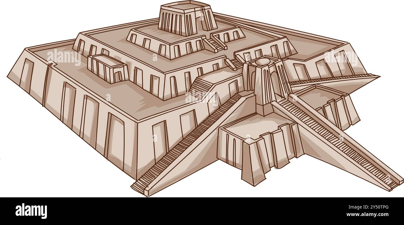 The great Ziggurat at Ur in perspective, Architecture of Babylon ...