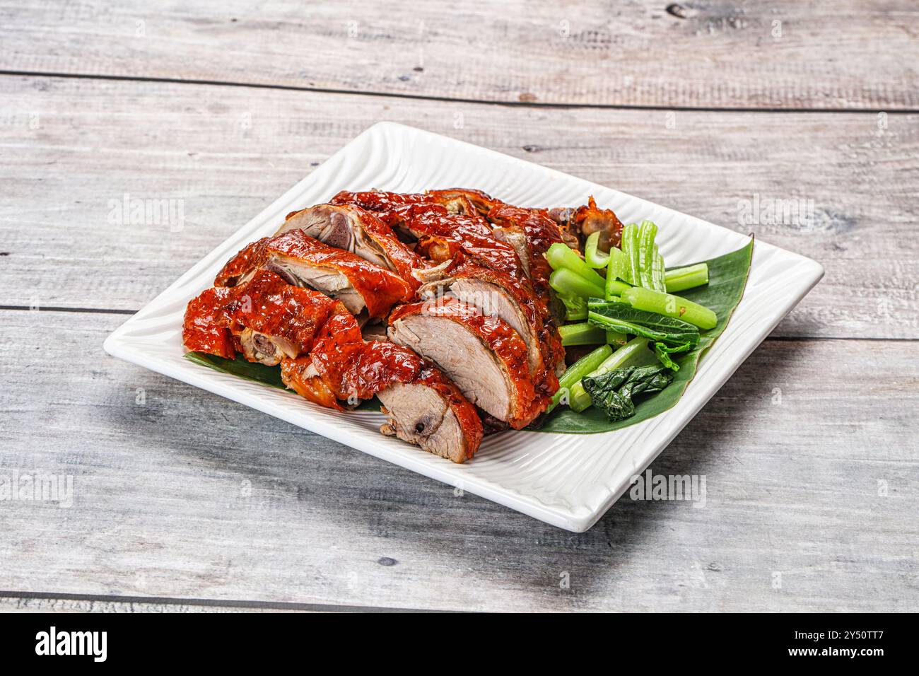 Asian cuisine - roasted duck meat with skin Stock Photo - Alamy