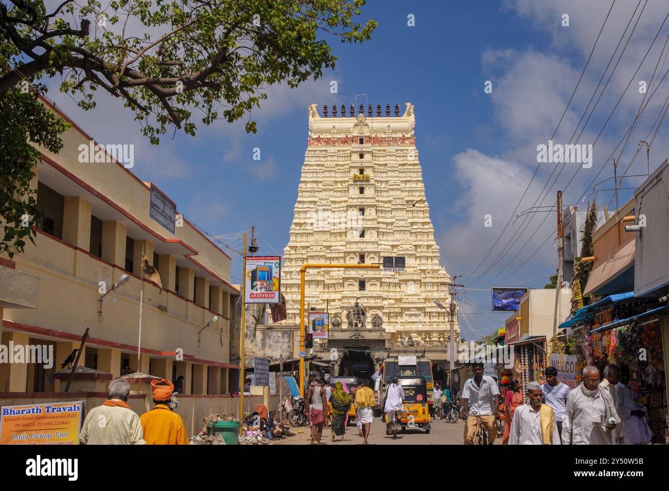08 22 2009 Rameswaram Temple Gopuram Rameshwer Tamil Nadu India Asia ...