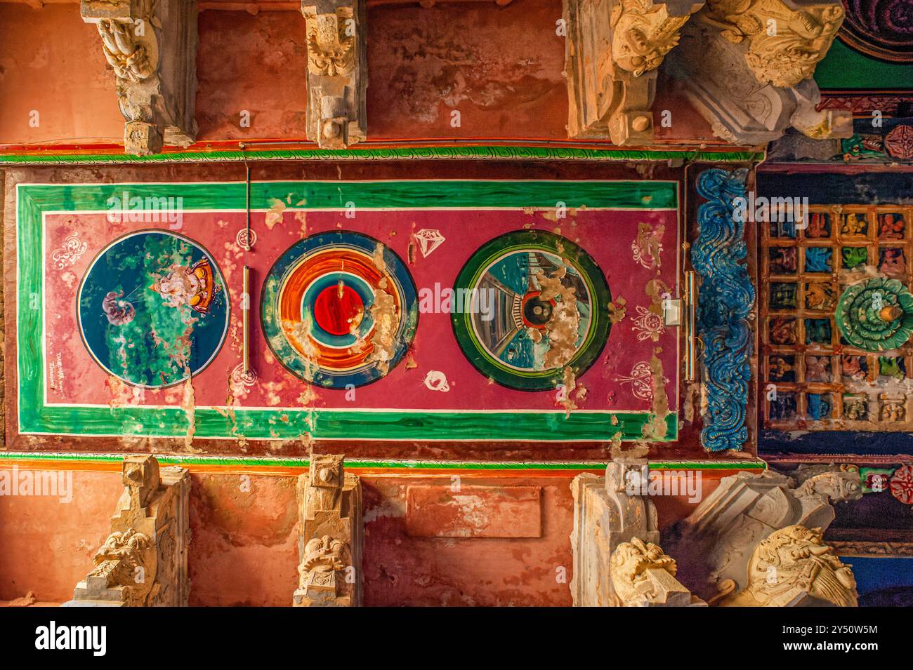 08 22 2009 Colorful design on ceiling in the magnificent corridors and ...