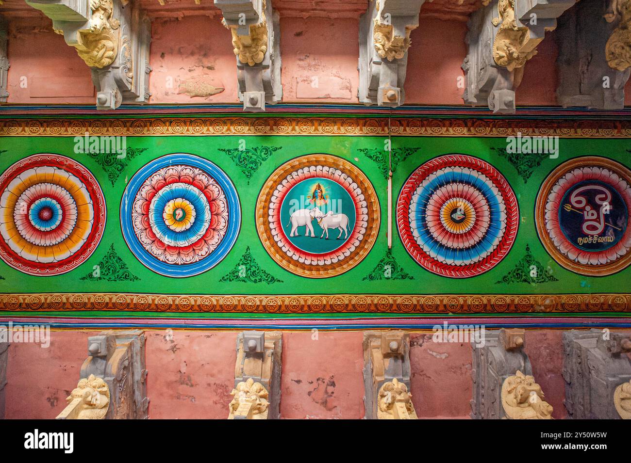 08 22 2009 Colorful design on ceiling in the magnificent corridors and ...