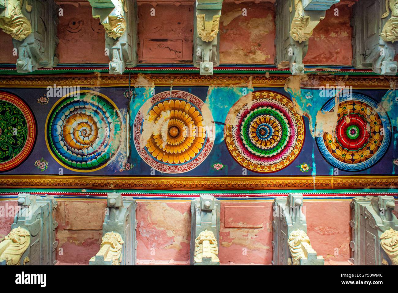 08 22 2009 Colorful design on ceiling in the magnificent corridors and ...