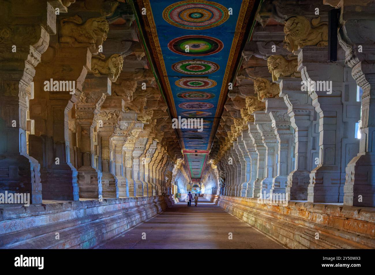 08 22 2009 Colorful design on ceiling in the magnificent corridors and ...