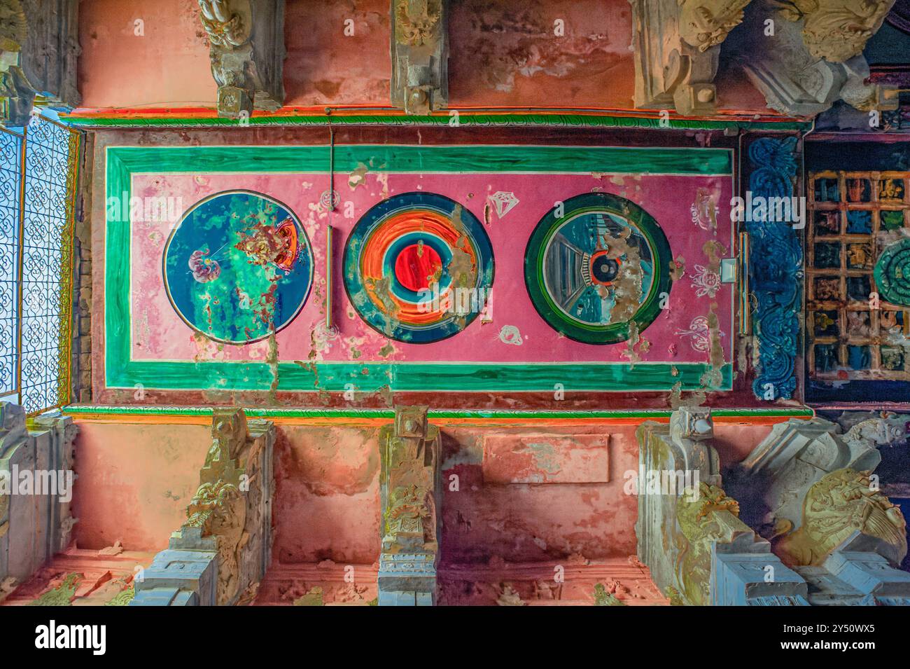 08 22 2009 Colorful design on ceiling in the magnificent corridors and ...