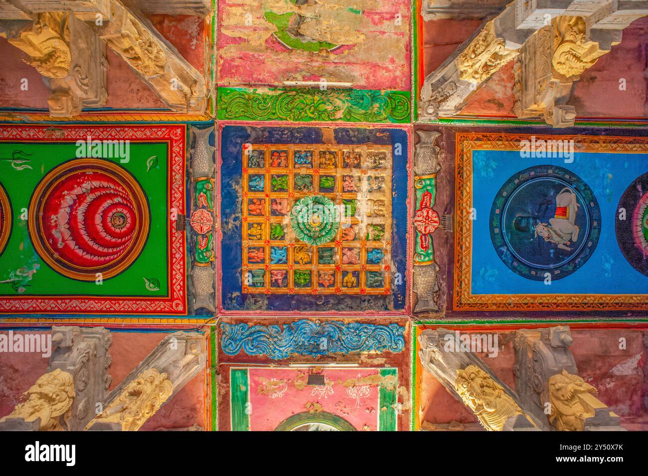 08 22 2009 Colorful design on ceiling in the magnificent corridors and ...