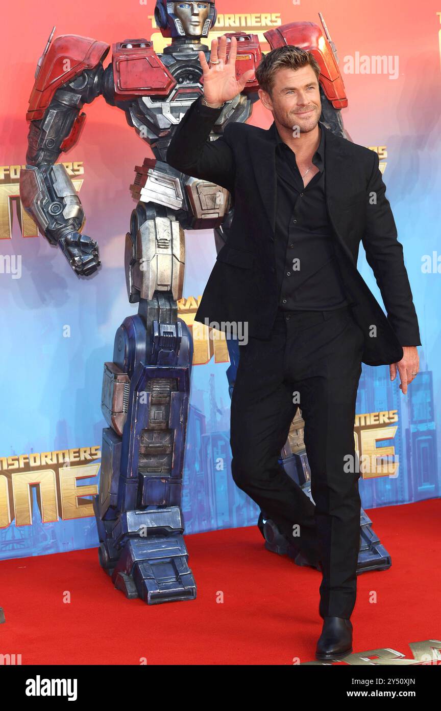 Chris Hemsworth bei der Europapremiere des Kinofilms Transformers One ...