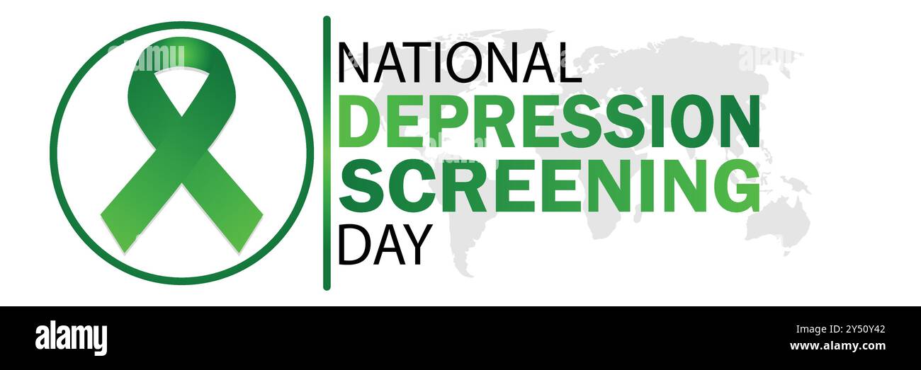 National Depression Screening Day. Suitable for greeting card, poster ...