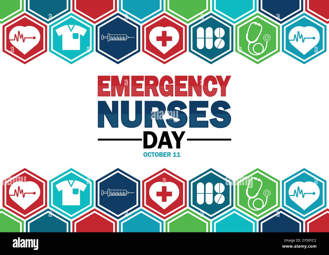 Emergency Nurses Day Vector illustration. October 11. Suitable for ...