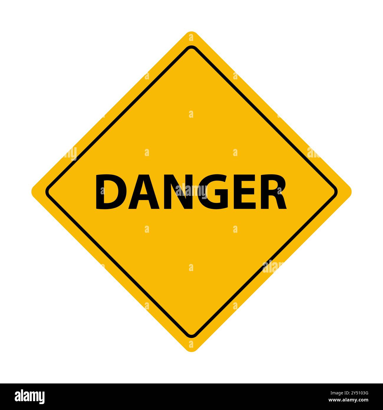 Danger sign isolated on white background Stock Vector Image & Art - Alamy