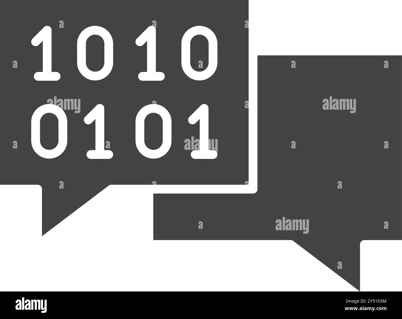 Binary Messages icon vector image. Suitable for mobile application web ...