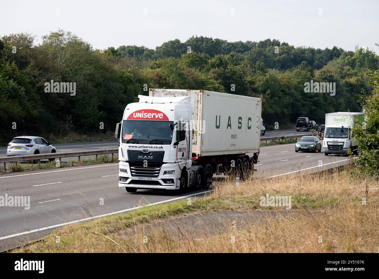 Container lorry motorway uk hi-res stock photography and images - Alamy