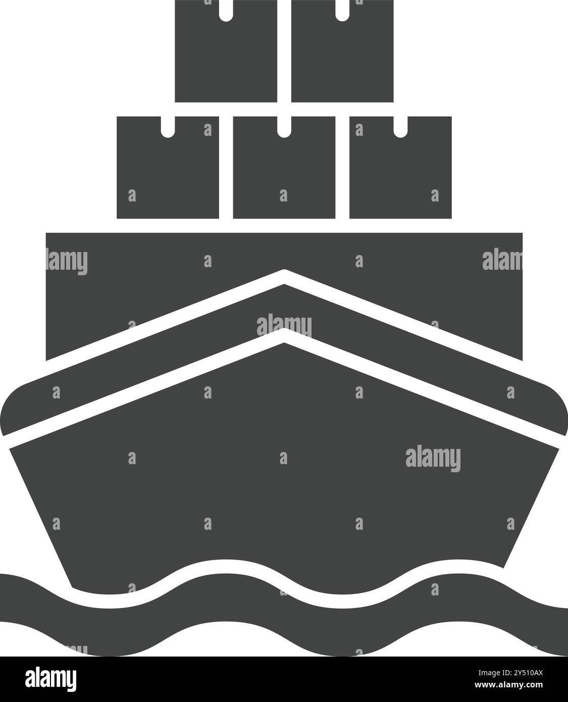 Cargo Boat icon vector image. Suitable for mobile application web ...