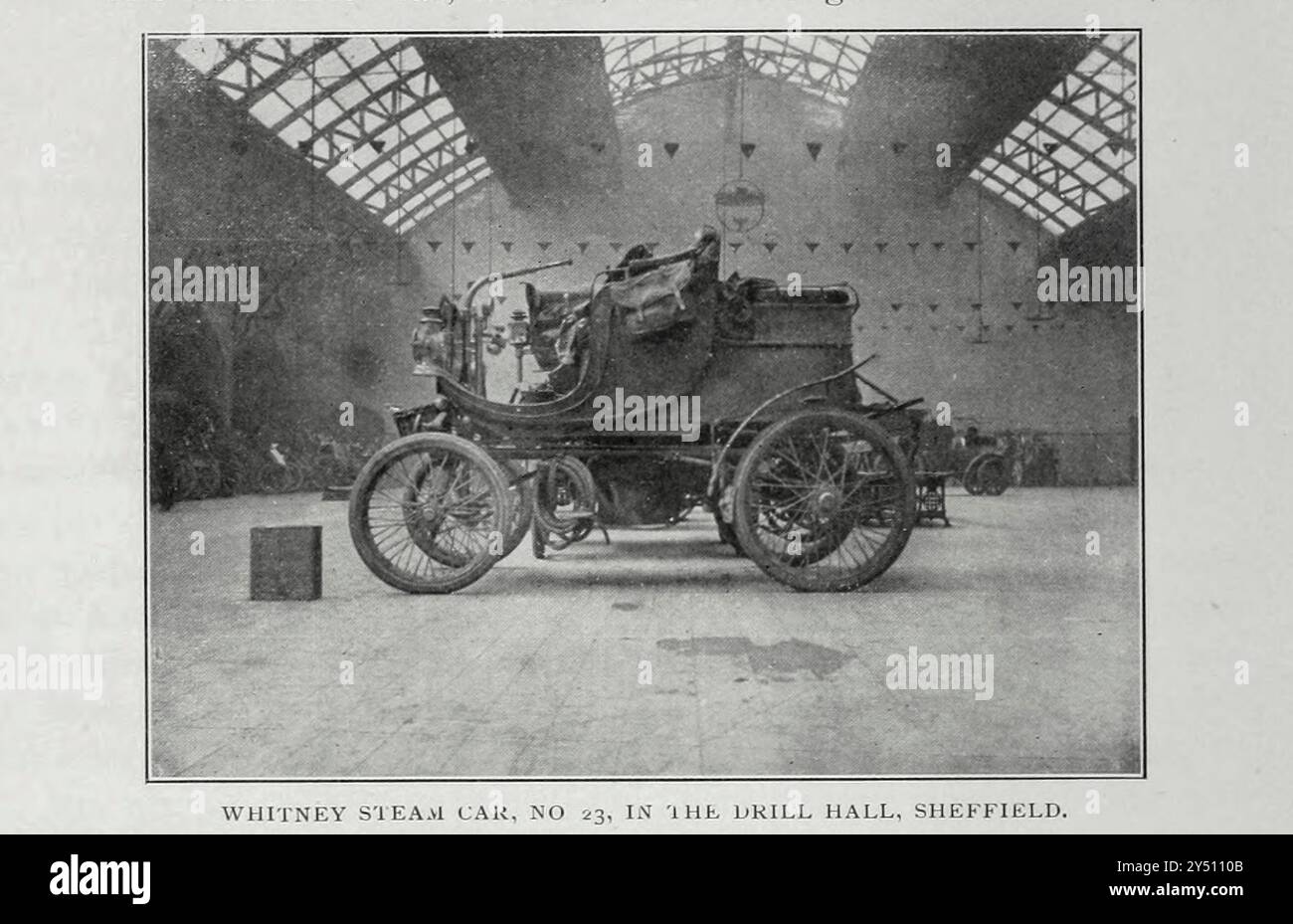 WHITNEY steam car In the Drill Hall, Sheffield from the Article THE ...