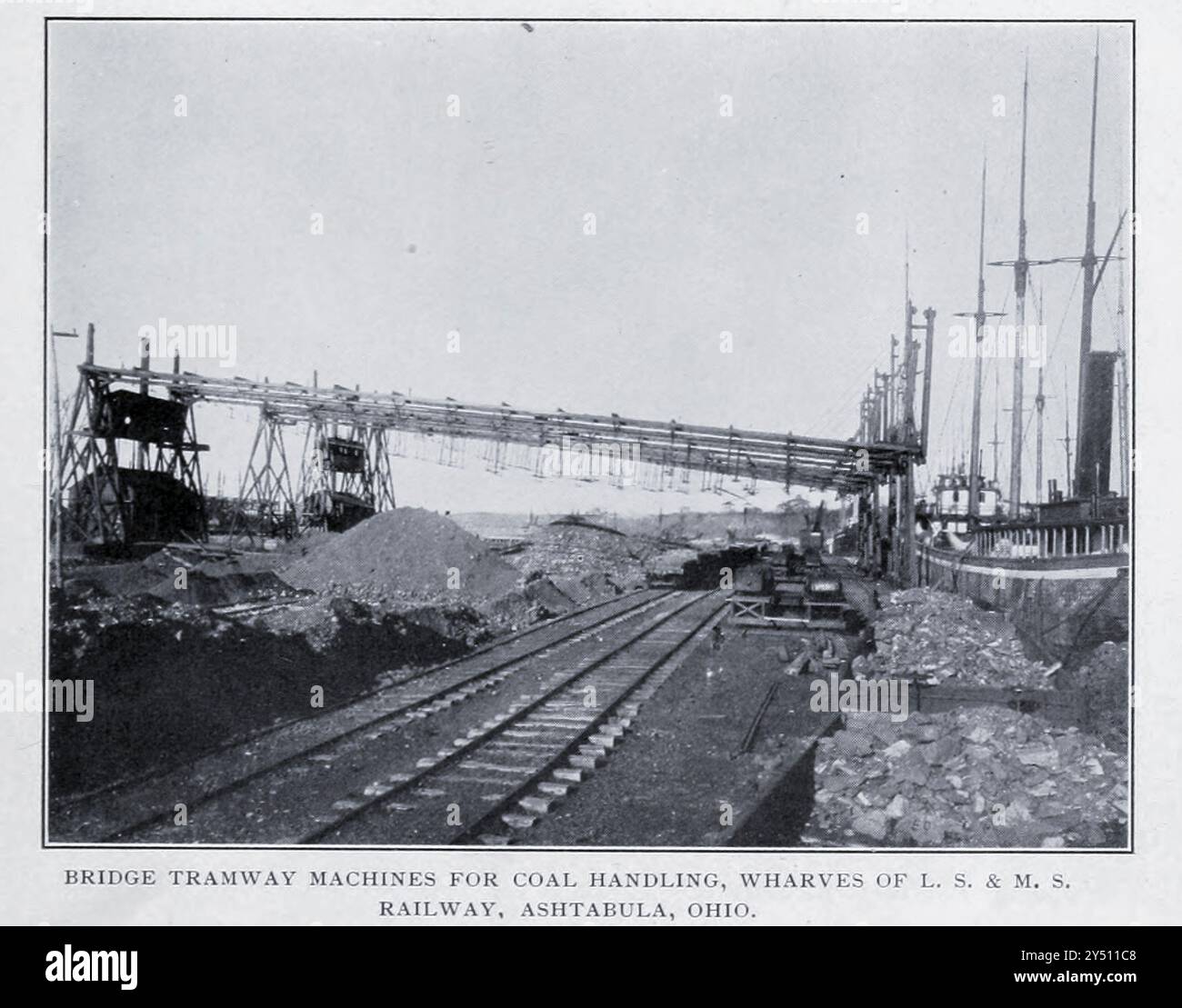 BRIDGE TRAMWAY MACHINES FOR COAL HANDLING, WHARVES OF L.S.& M.S ...