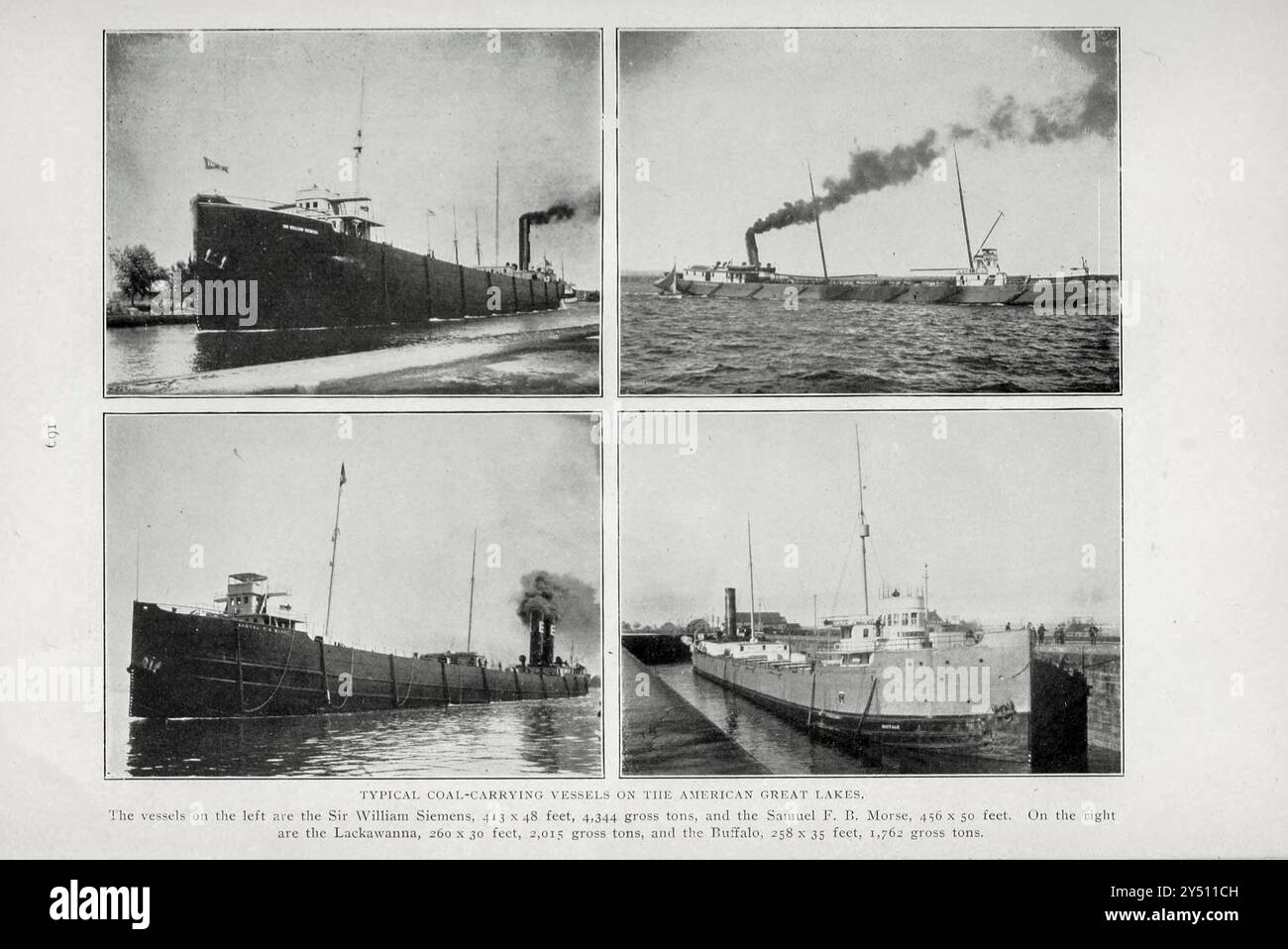 Typical coal-carrying vessels on the American Great Lakes from the ...