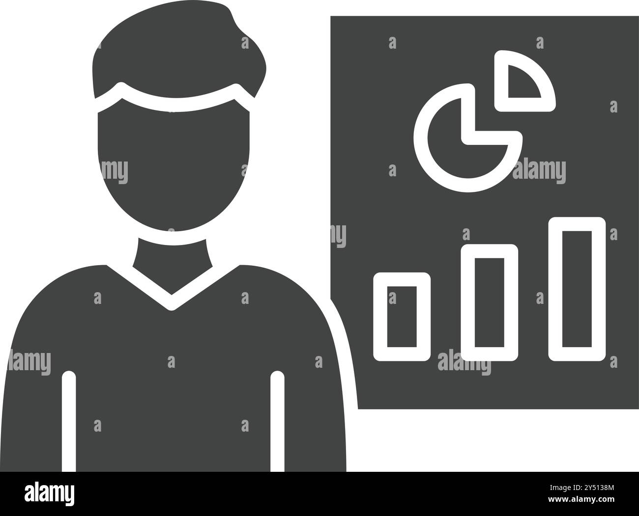 Business Analyst icon vector image. Suitable for mobile application web ...