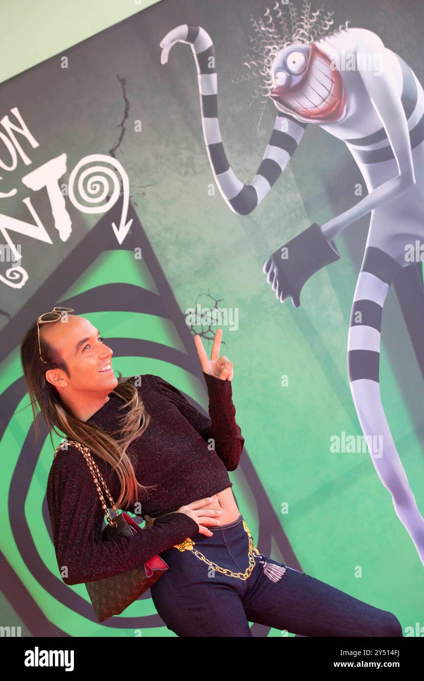 Aless Gibaja attends to "Tim Burton. El Laberinto" opening exhibition ...