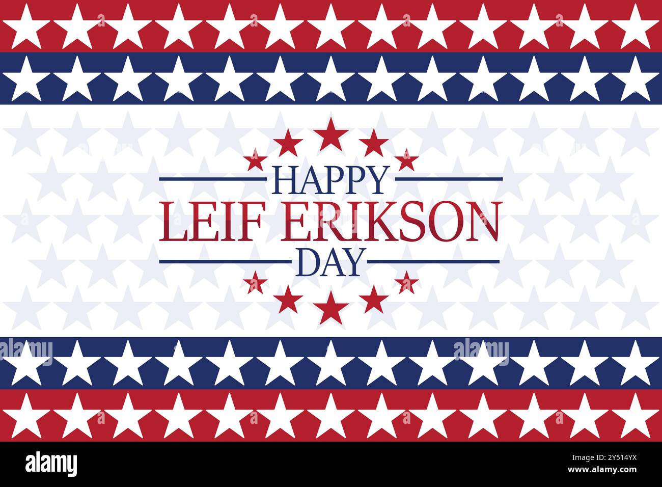 Happy Leif Erikson Day Vector illustration. Holiday concept. Template ...