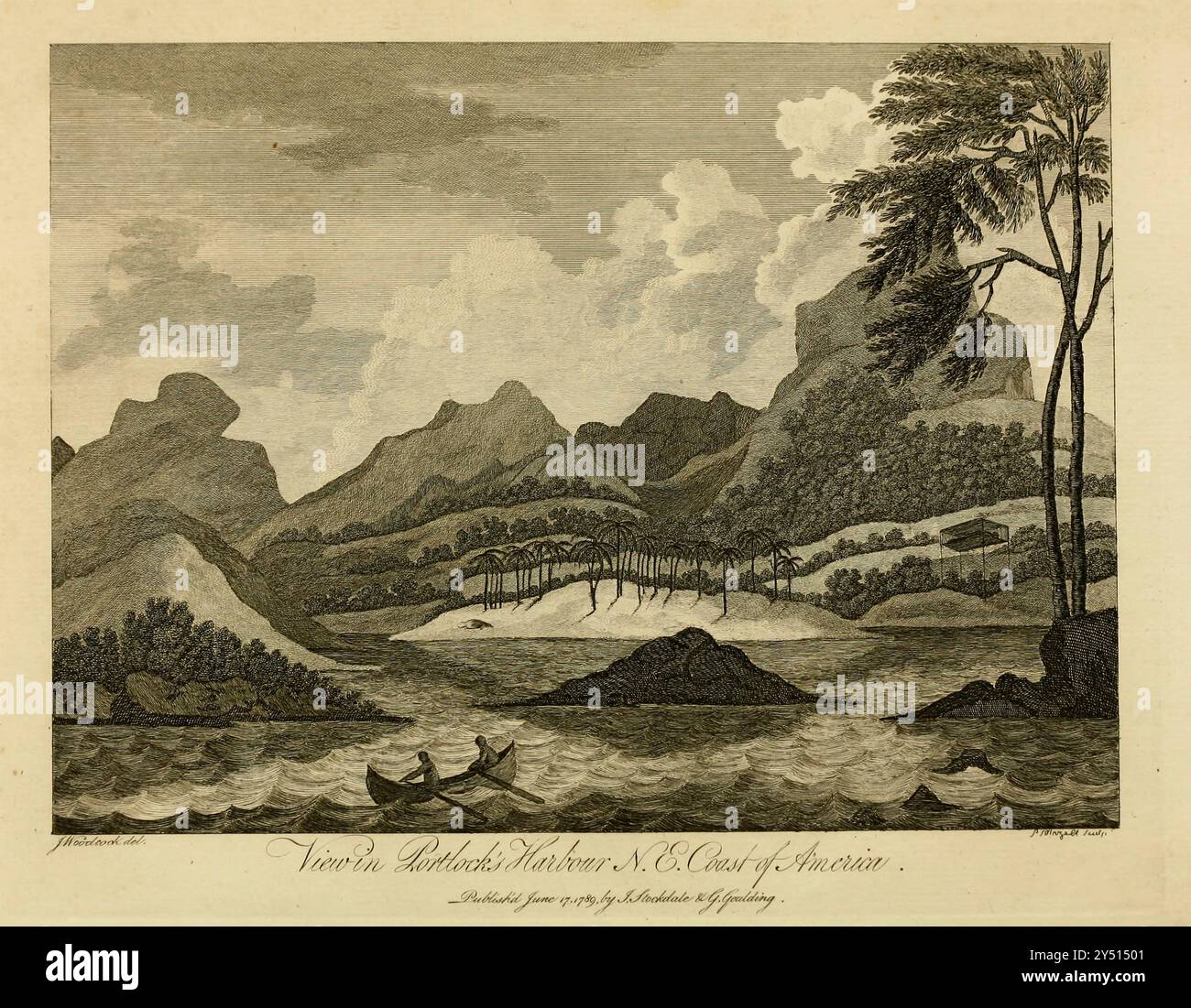 A View in Portlock's Harbour North West Coast of America from A Voyage ...