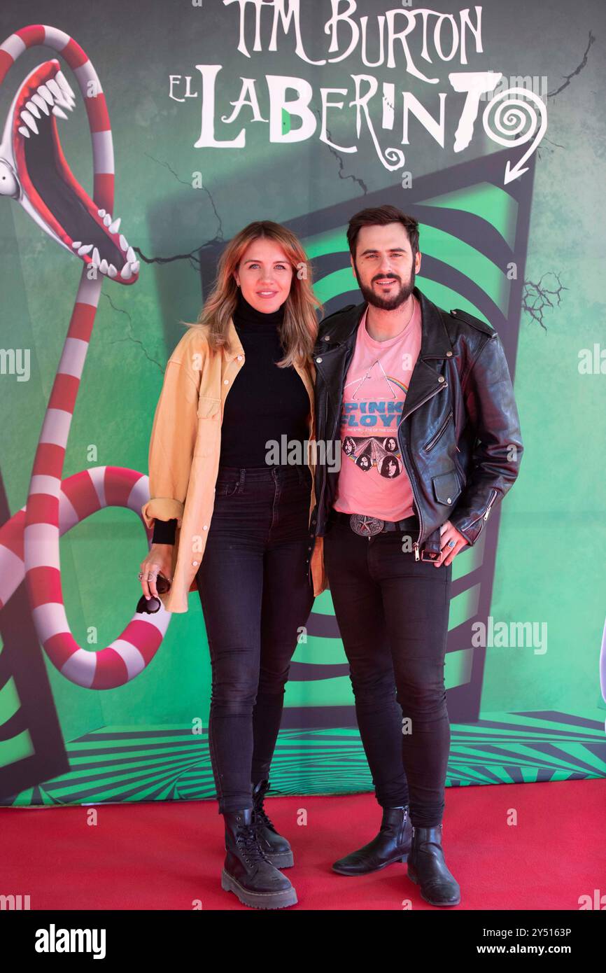 Andrea Guasch and singer Ruben Tajuelo attends to "Tim Burton. El ...