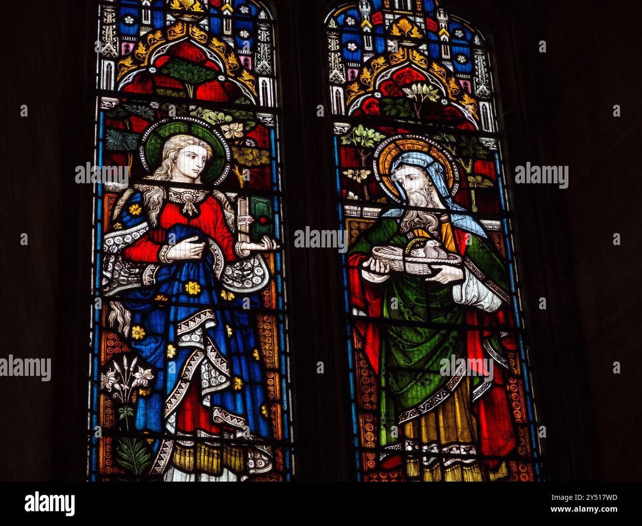 Stained glass window by Clayton &Bell 1867 in the church of St Mary ...