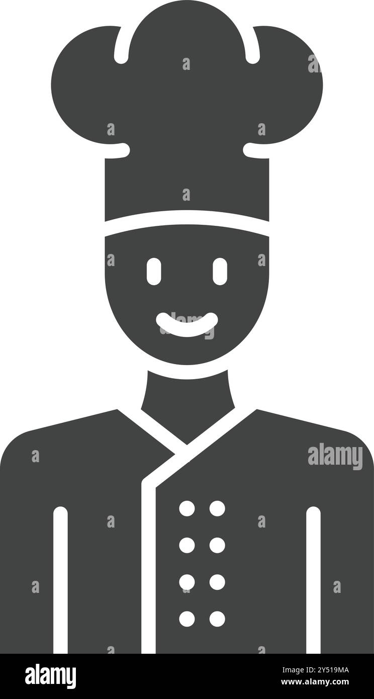 Chef icon vector image. Suitable for mobile application web application ...
