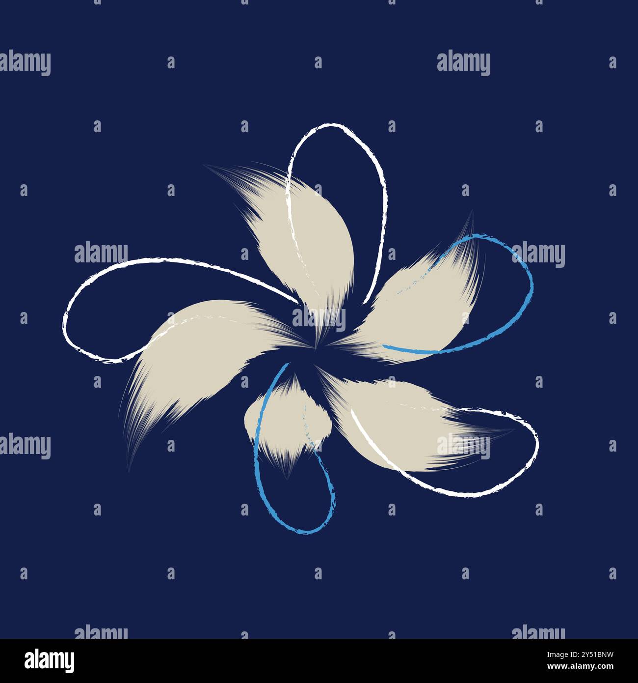 Seamless hand drawing pattern vector and illustration. A floral pattern ...