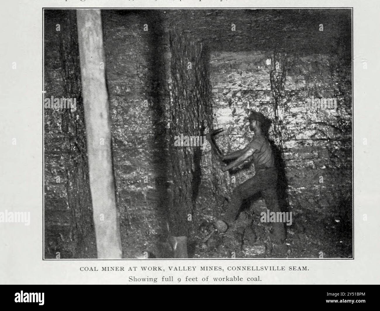 Coal Miner at Work from the Article THE CONNELLSVILLE COKE REGION. from ...