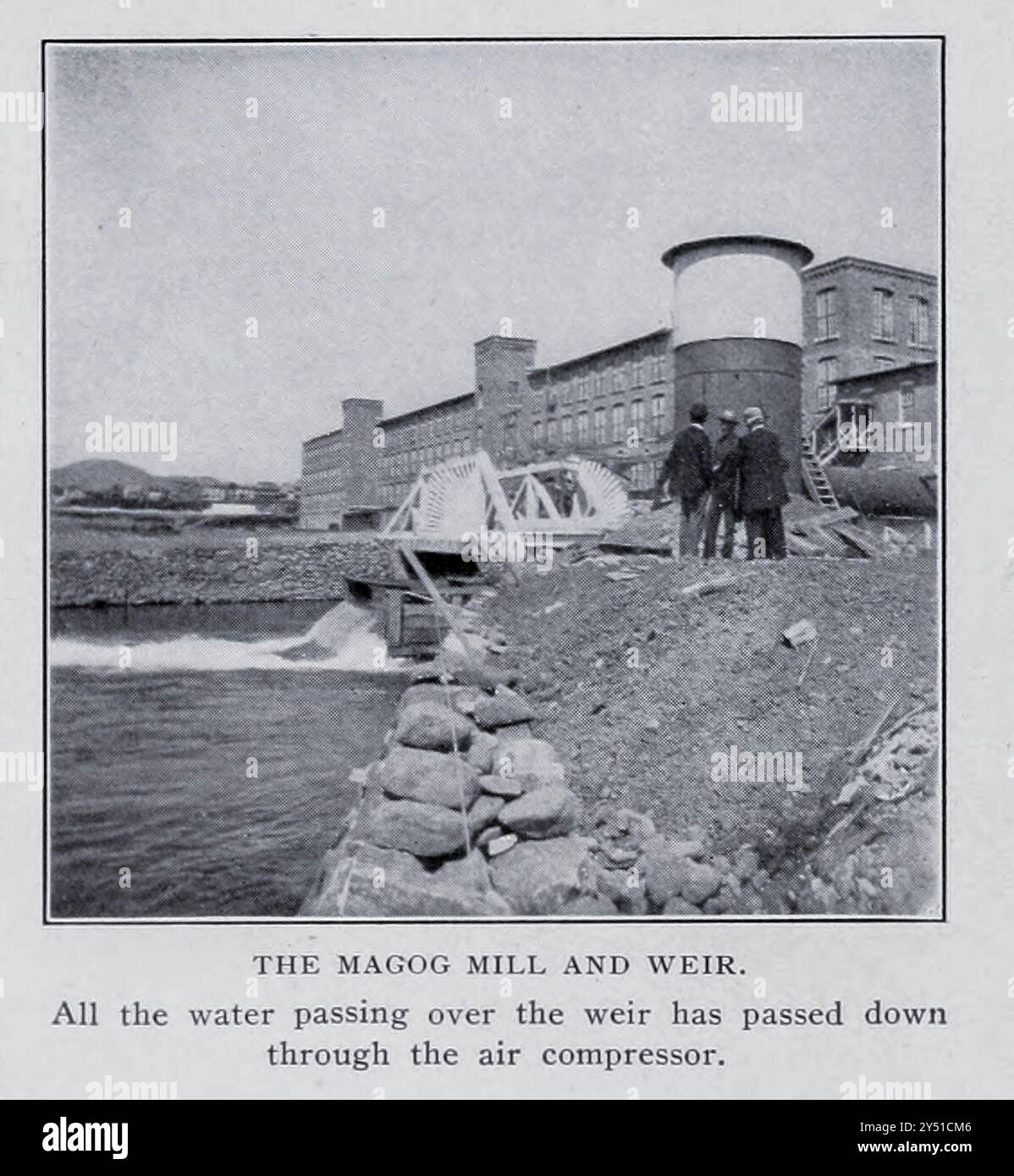 The Magog mill and weir. from the Article THE USE OF WATER POWERS BY ...