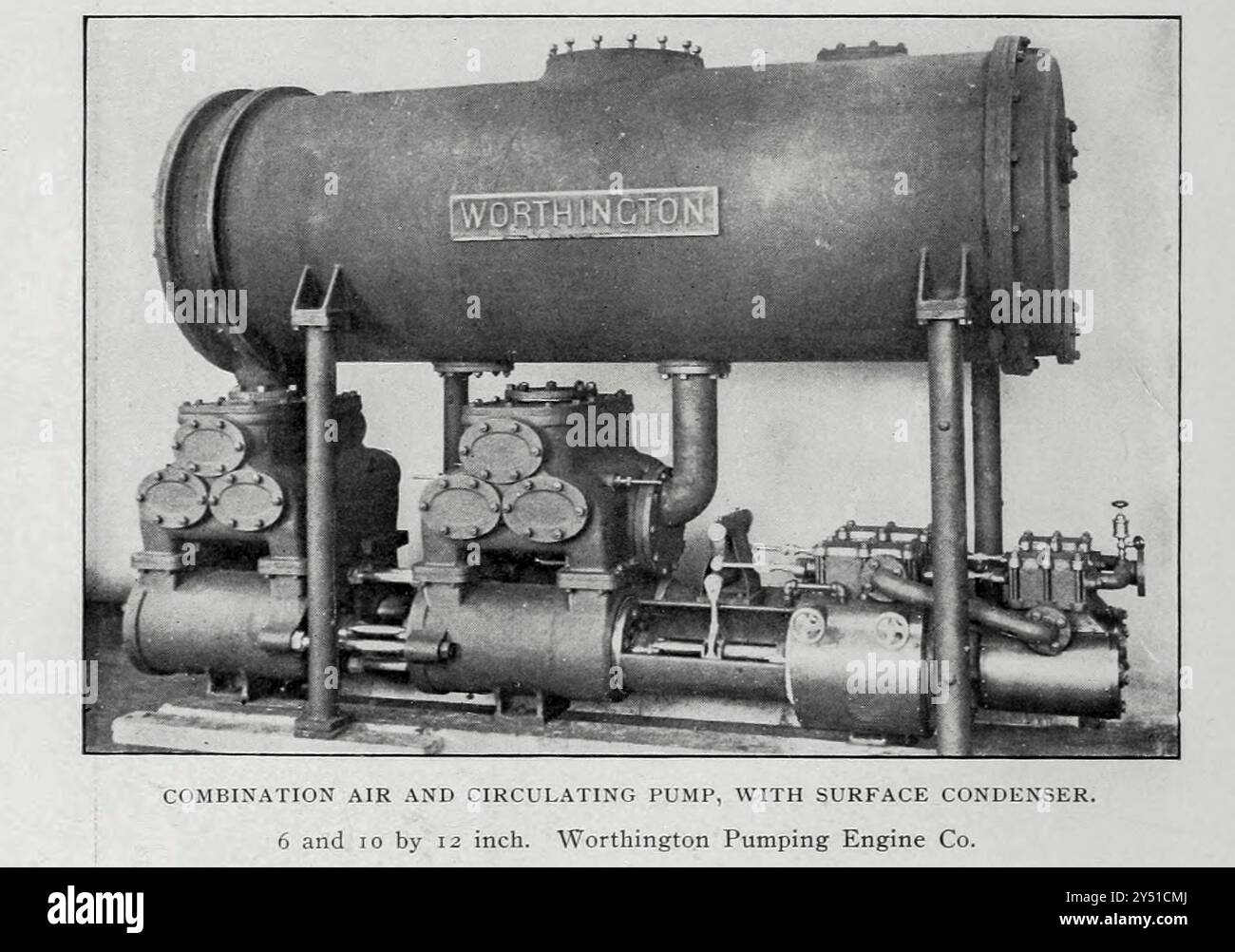COMBINATION AIR AND CIRCULATING PUMP, WITH SURFACE CONDENSER. from the ...