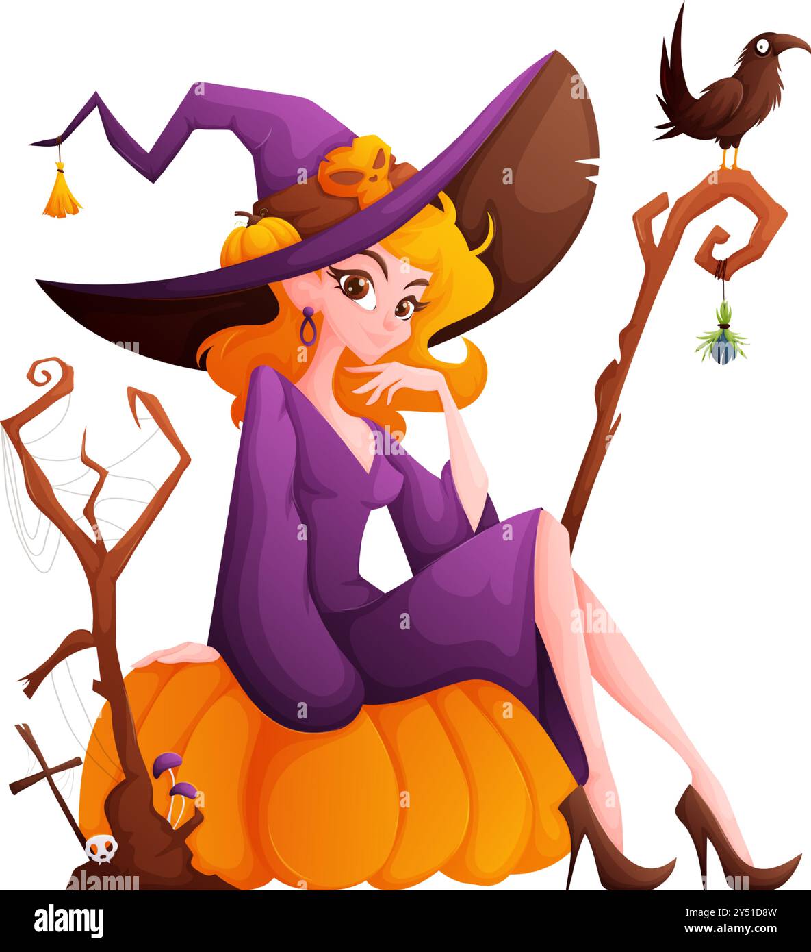 Large pumpkin in purple Cut Out Stock Images & Pictures - Alamy