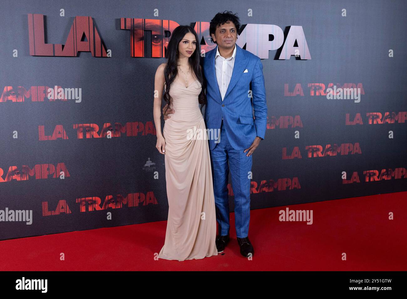 Saleka and M. Night Shyamalan attended 'La Trampa' 'Trap' Photocall at ...