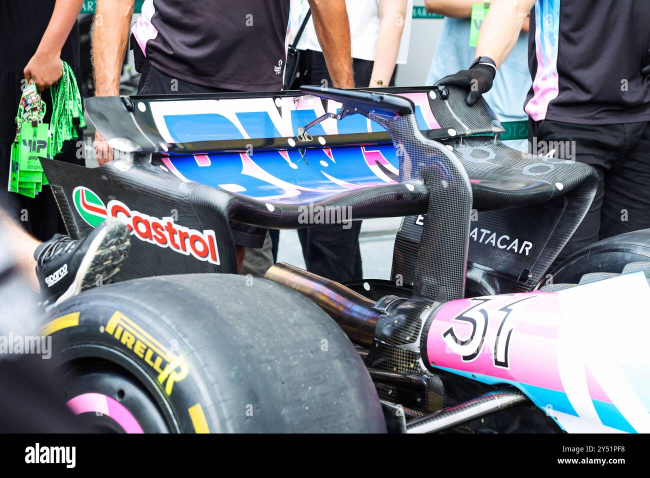 Singapore, Singapour. 20th Sep, 2024. Rear wing of Alpine F1 Team A524 ...