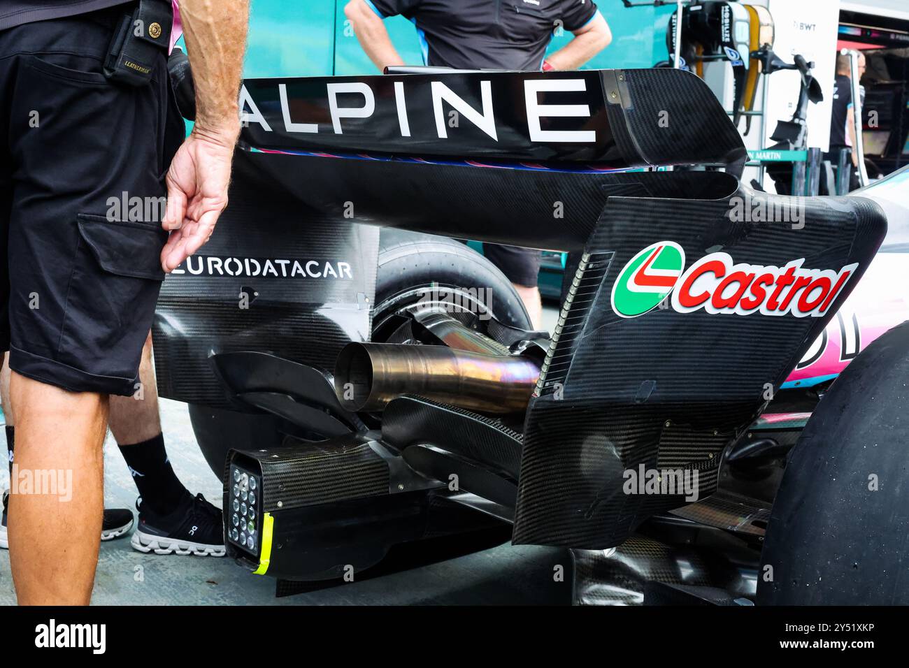 Singapore, 20/09/2024, Singapore, 20/09/2024, Rear wing of Alpine F1 ...