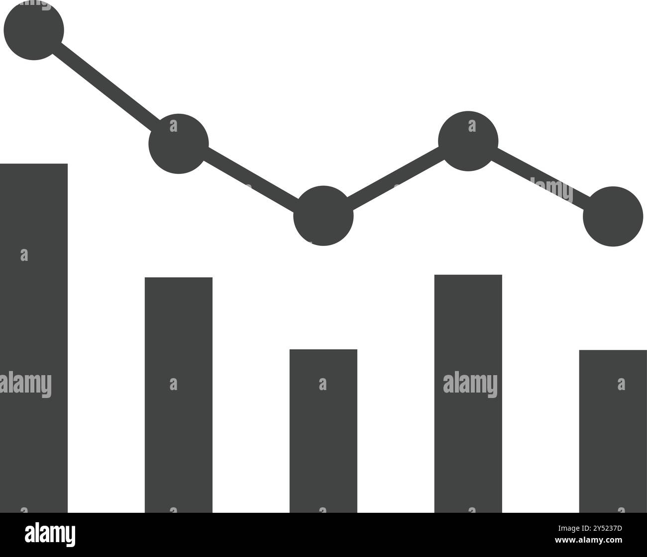 Financial Graph Decline icon vector image. Suitable for mobile ...