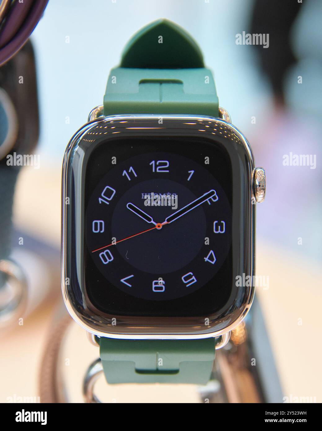 New Apple Watch HERMES Series 10 is displayed during the launch day at ...