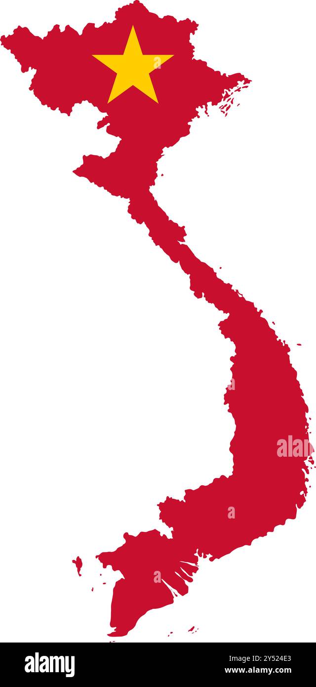 Vietnam flag map contour vector illustration Stock Vector Image & Art ...