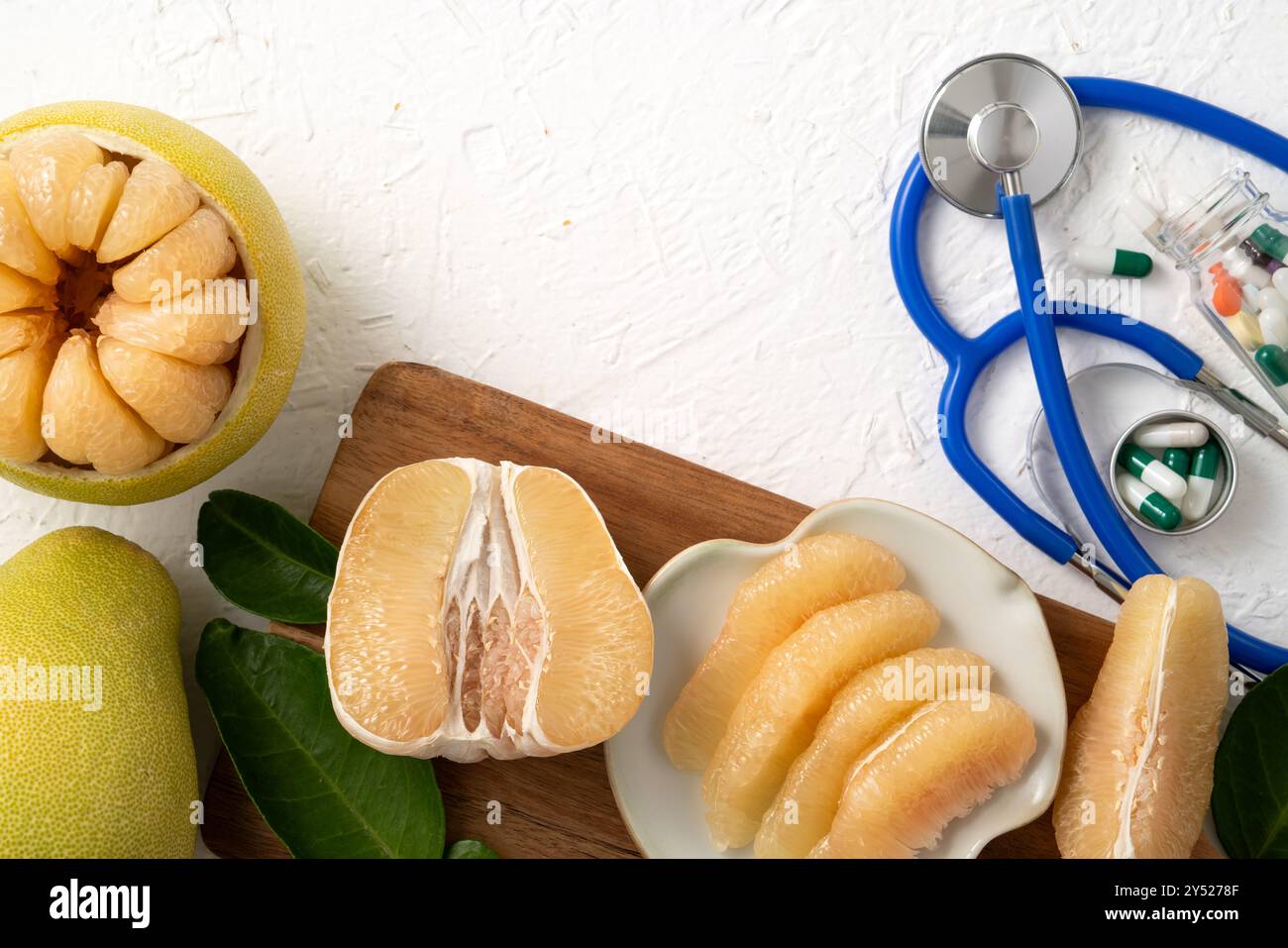 Fresh pomelo fruit with leaf and medicine adverse drug reaction ...