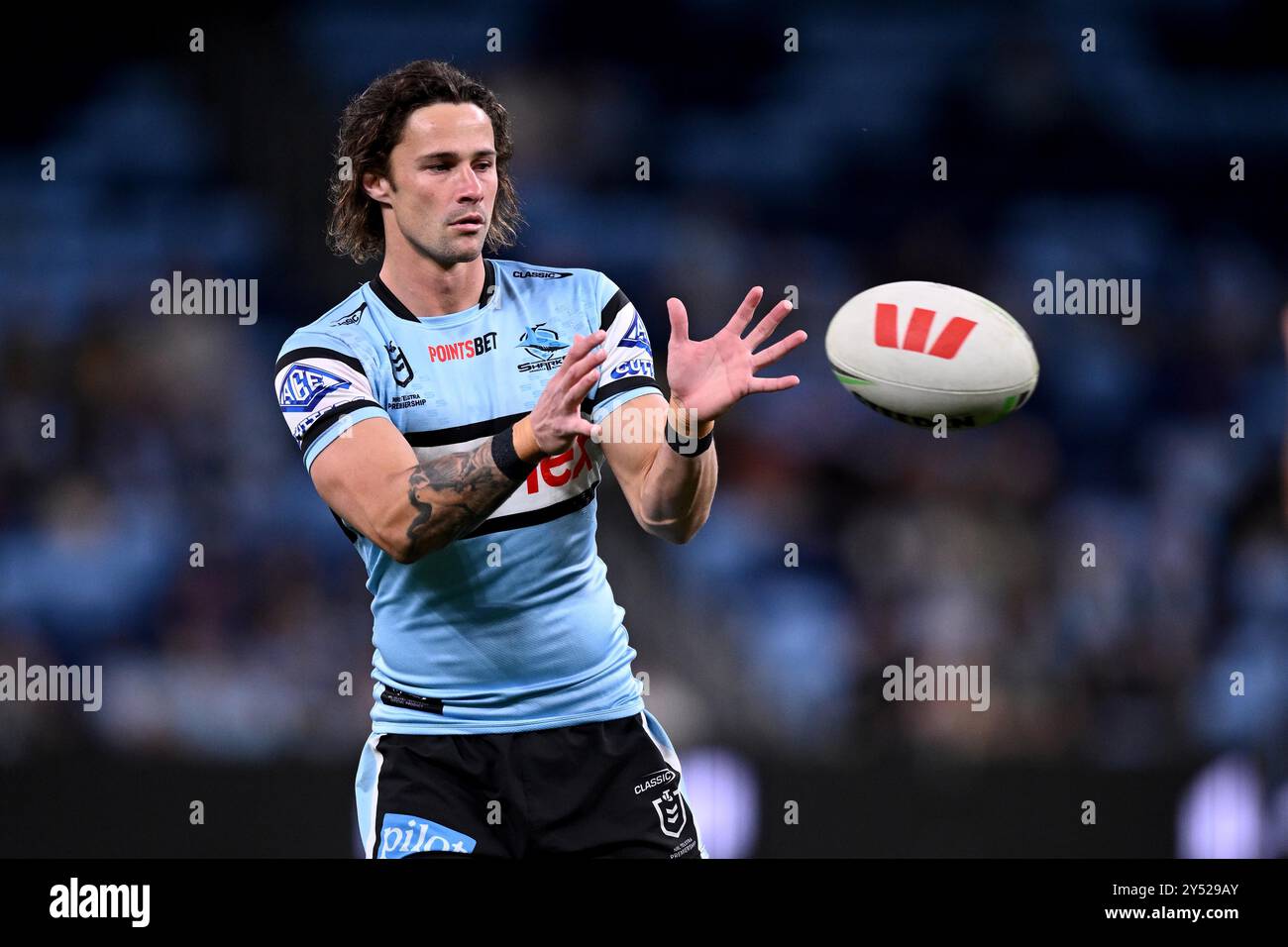 Sydney, Australia. 20th Sep, 2024. Nicho Hynes of the Sharks during the ...