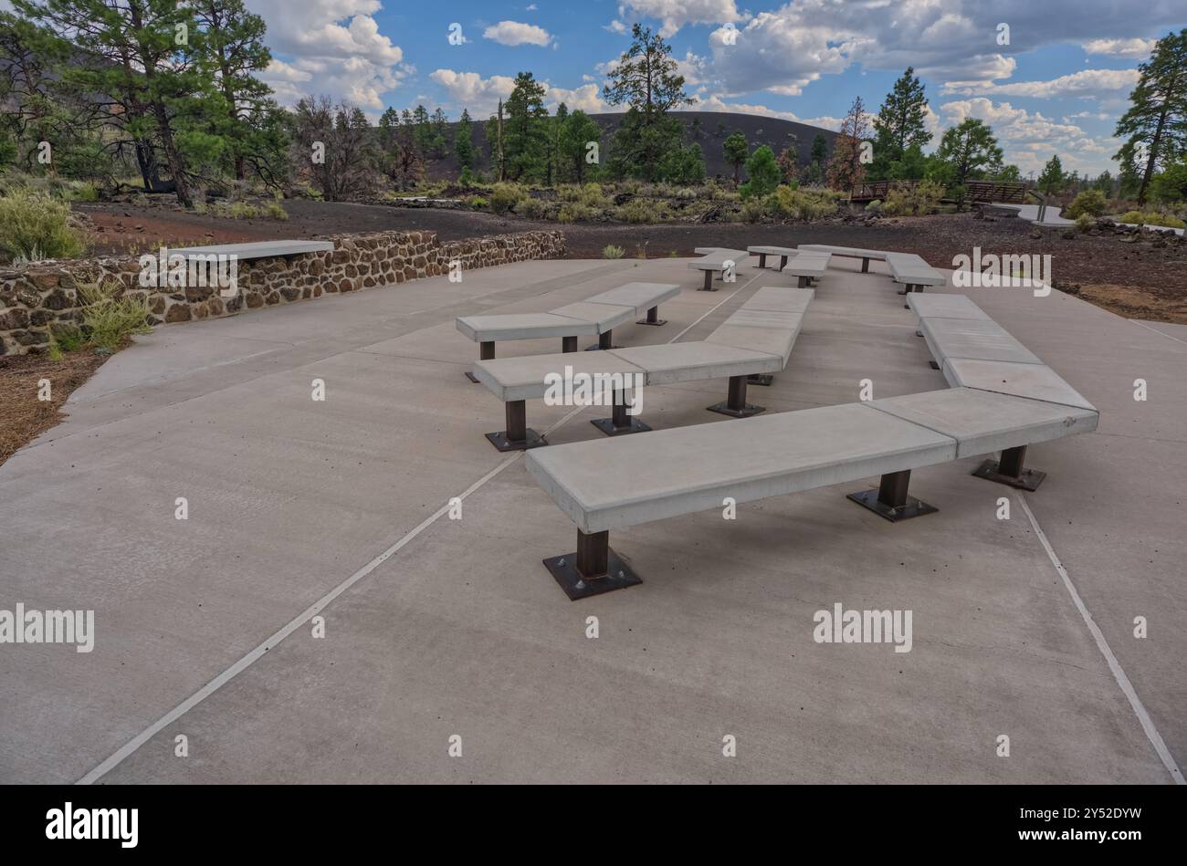 Sunset Crater Amphitheater along Lava Flow Trail Stock Photo - Alamy