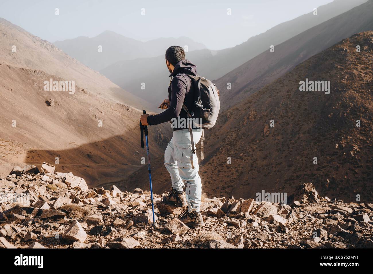 Iferouane Peak : A Sportsman’s Triumph at 4002m in Morocco Stock Photo ...