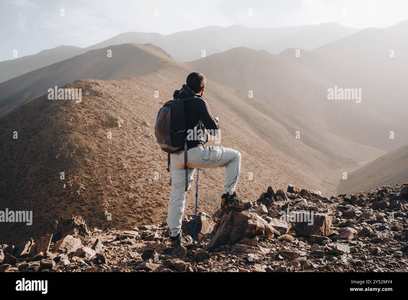 Iferouane Peak : A Sportsman’s Triumph at 4002m in Morocco Stock Photo ...