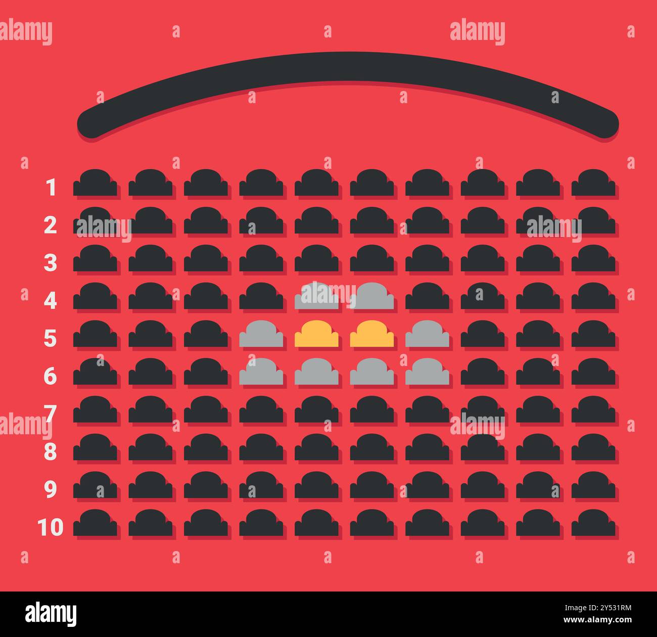 Cinema movie theater reservation scheme. Cinema seats booking online ...
