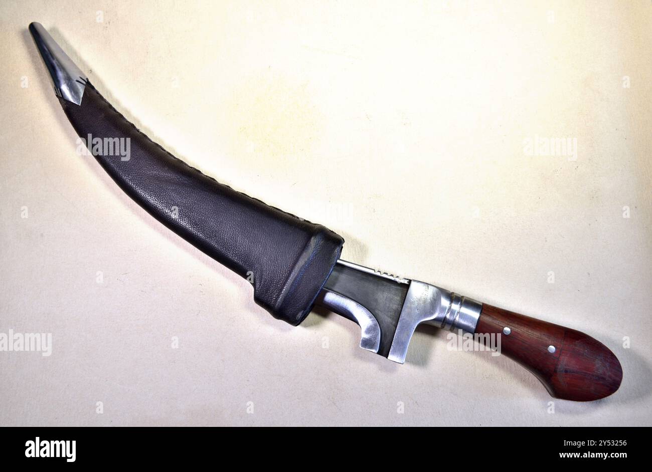 Sikh kirpan knife part way inside scabbard Stock Photo - Alamy