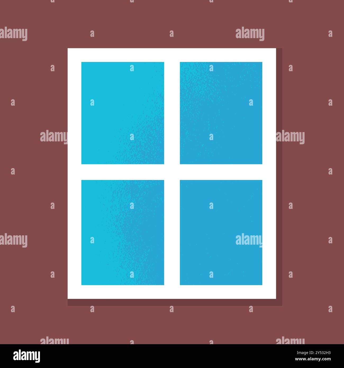 Window icon in flat style. Window on the wall. Vector illustration ...