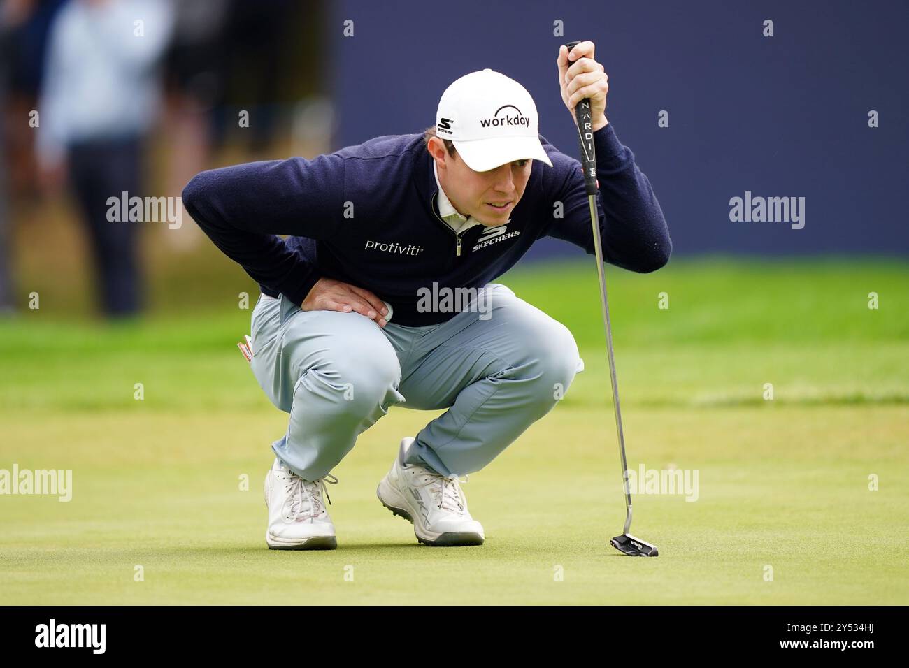 England's Matt Fitzpatrick on the 7th green during day two of the 2024 ...