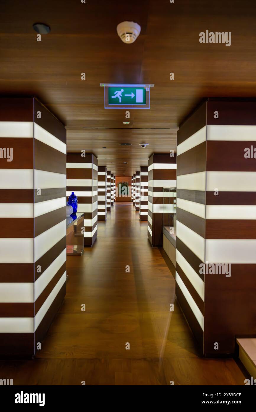 The lobby of the Hilton Hotel, Den Haag, The Netherlands Stock Photo ...