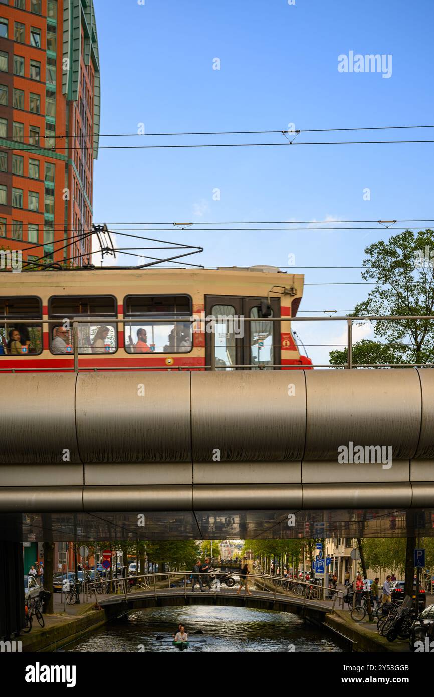 Moving tram on bridge hi-res stock photography and images - Alamy