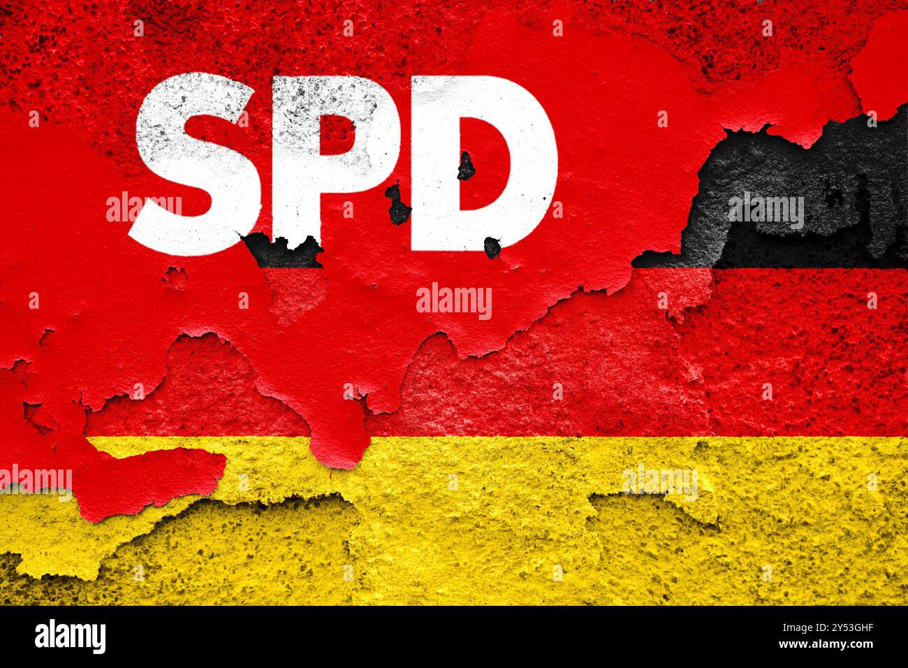 Germany - September 20, 2024: Symbolic image of the political crash of ...